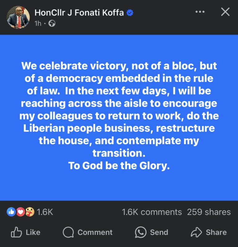 Is Resignation on Koffa’s Mind? - Women Voices Newspaper